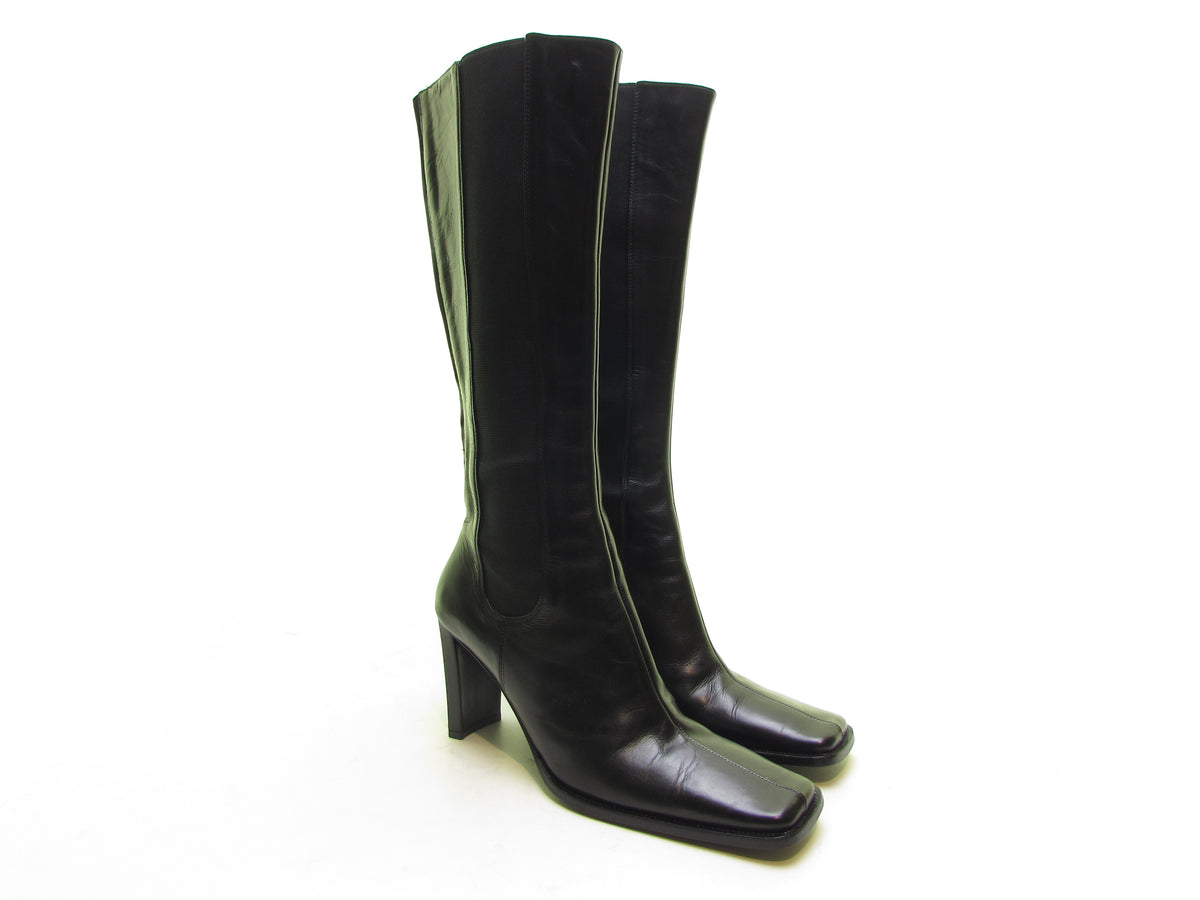 Vintage 90s Chunky Heel Boots - Vintage90s.com – vintage90s.com